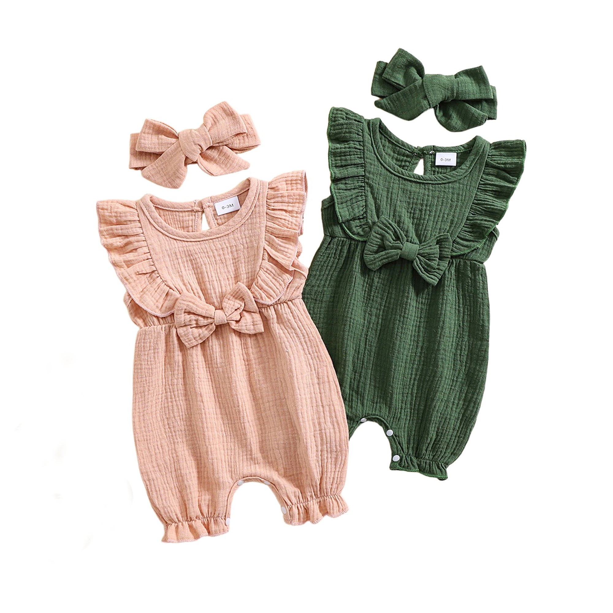 Beilxfa Baby Girl Clothes Outfits Infant Summer Bowknot Ruffle ...