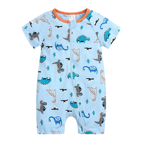 Beilxfa Infant Baby Boys Short Sleeve Romper Newborn Cotton Two Way ...