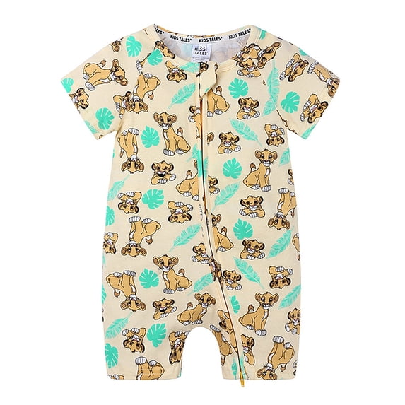 Beilxfa Infant Baby Boys Short Sleeve Romper Newborn Cotton Two Way ...
