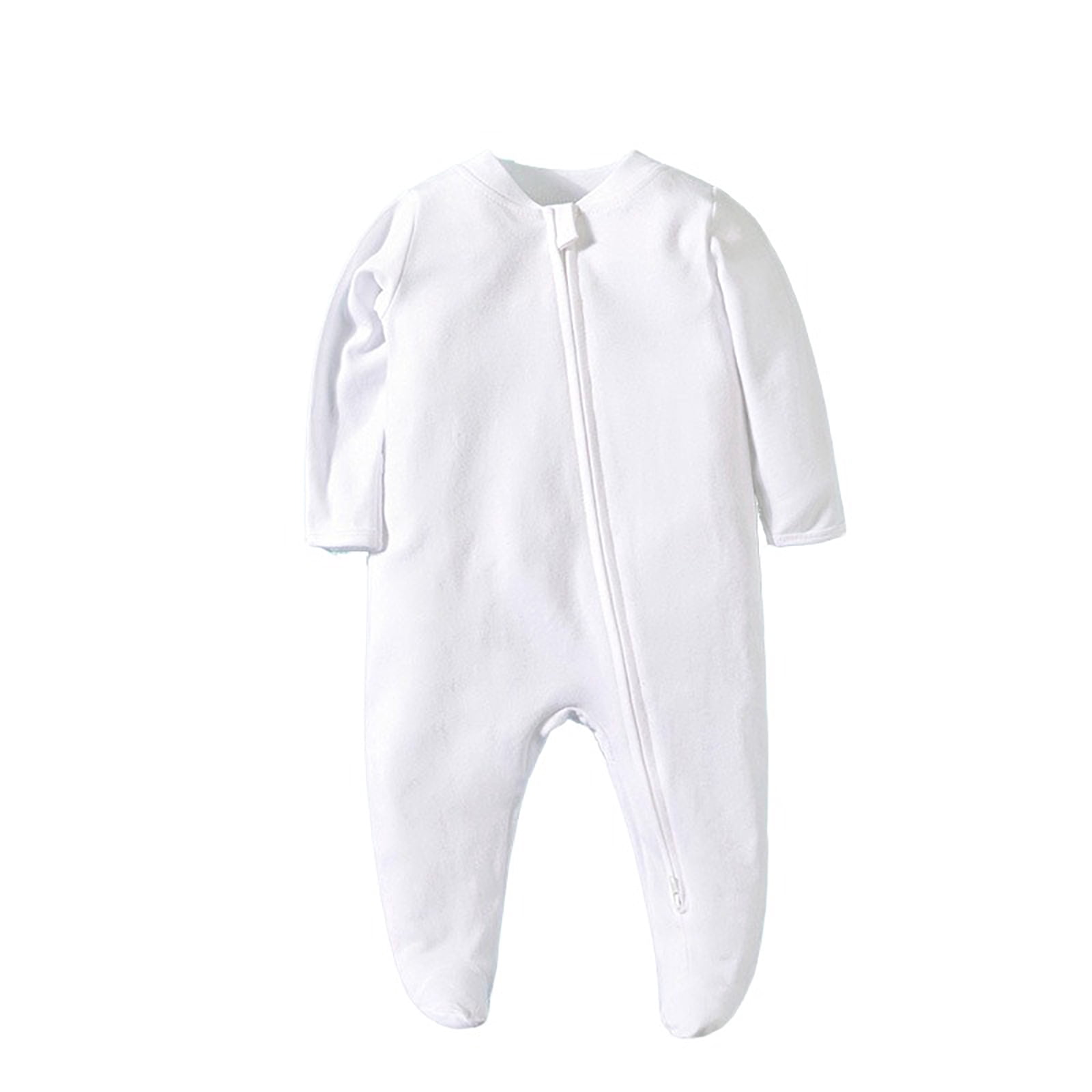 Beilxfa Unisex Babies Cotton Long Sleeve Footed Jumpsuit With Mitten ...