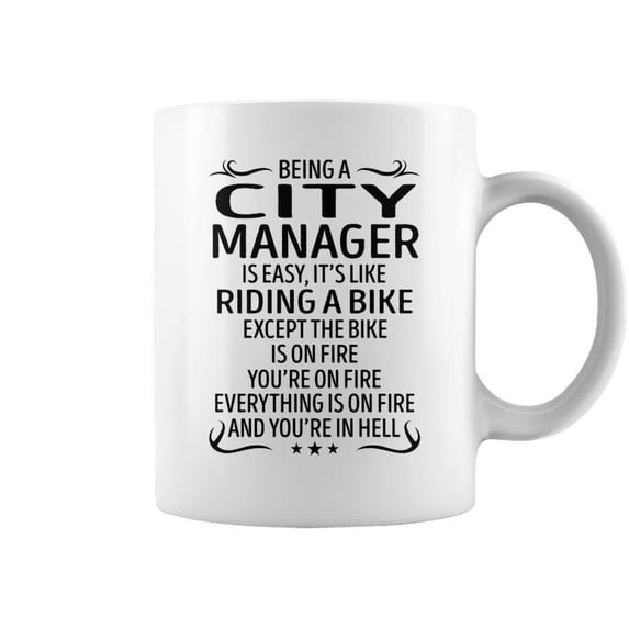 Being A City Manager Like Riding A Bike Coffee Mugs - Walmart.com