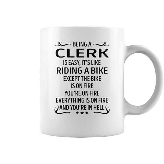 Being A Clerk Like Riding A Bike Coffee Mugs - Walmart.com