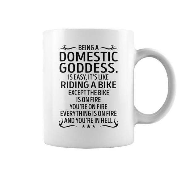 Being A Domestic Goddess Like Riding A Bike Coffee Mugs - Walmart.com