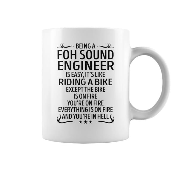 Being A Foh Sound Engineer Like Riding A Bike Coffee Mugs - Walmart.com