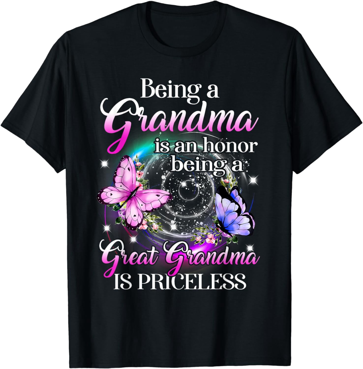 Being A Grandma Is Grandma Art For Women Great Grandmother T-Shirt ...
