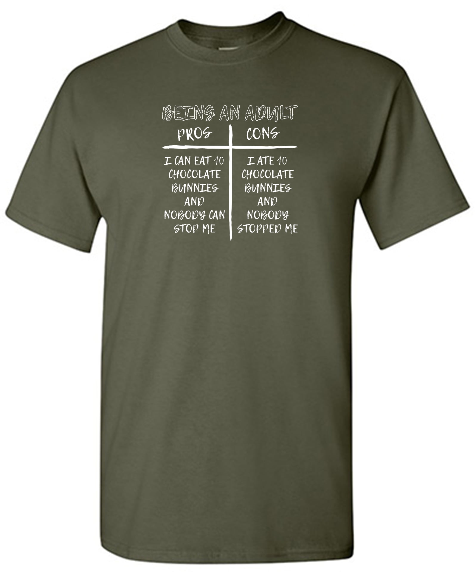 Being An Adult Sarcastic Humor Graphic Novelty Funny T Shirt - Walmart.com