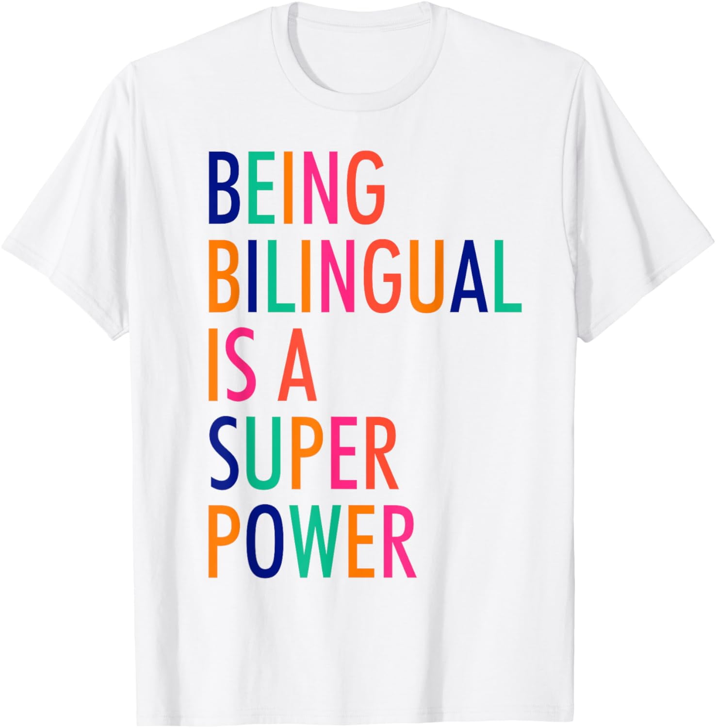 Being Bilingual Is A Super Power Funny Teacher T-Shirt - Walmart.com