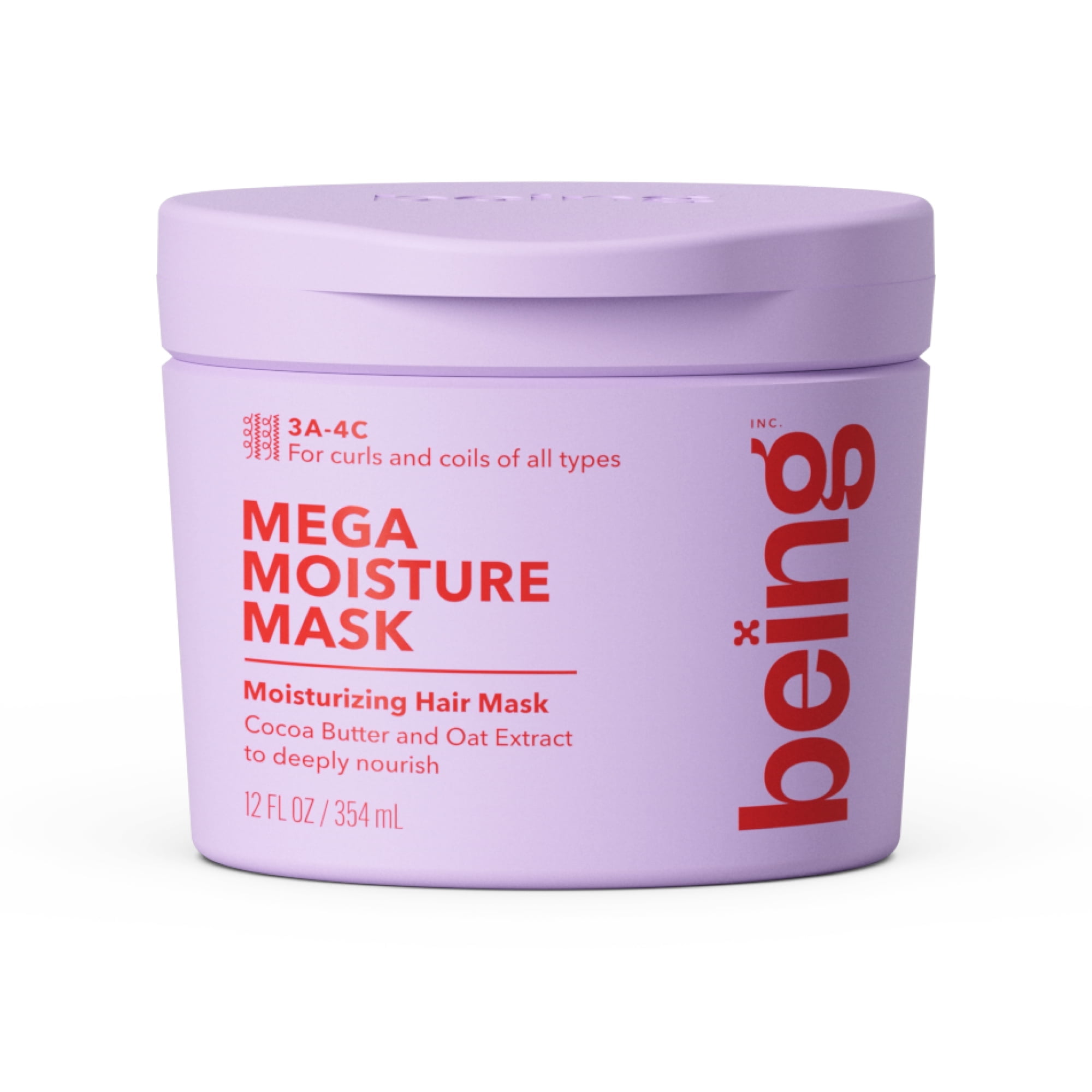 BEING INC MEGA MOISTURE Hair Mask, Cocoa Butter and Oat Extract, 12 fl ...