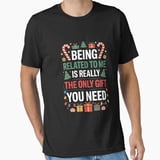 Being Related To Me Funny Holiday Family Pajamas Essential Humor Unisex ...