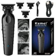 Kemei 2299 Home Haircut Kit: Cordless Barber Trimmer, Zero Gapped, Professional Electric Cutting ...