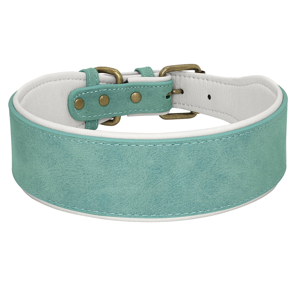 Beirui Adjustable Wide Leather Dog Collar Heavy Duty for Medium Large ...