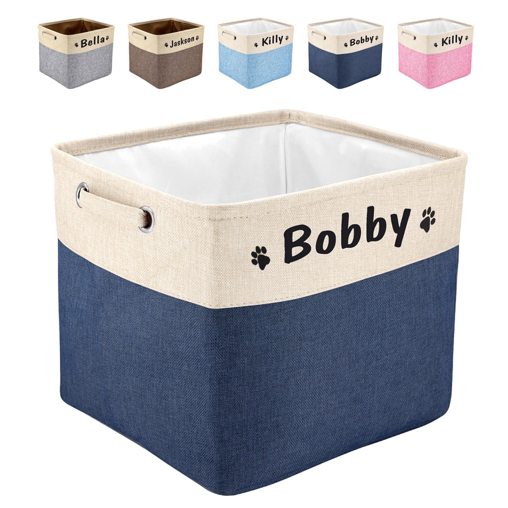 Beirui Custom Personalised Dog Toy Storage Box Print Pet Name Large ...