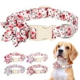 Beirui Cute Floral Dog Collar Soft Fabric Adjustable for Small Medium ...