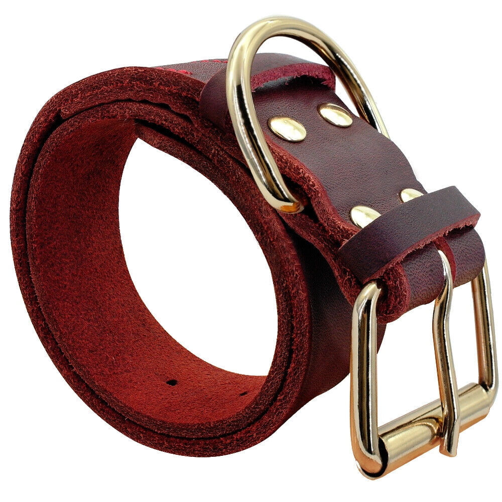 Beirui Genuine Leather Dog Collar Strong Heavy Duty Dog Collars ...