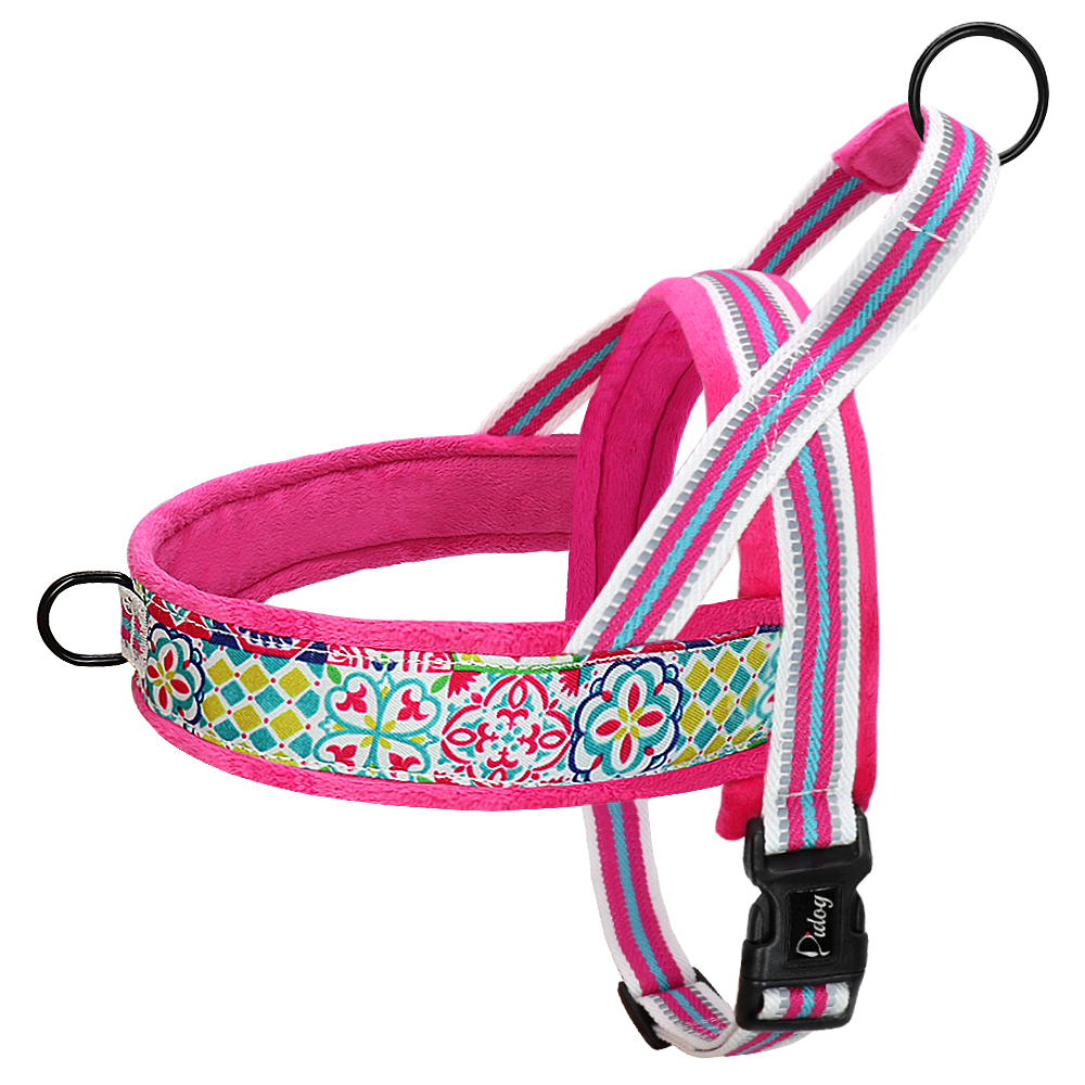 Beirui No Pull Plush Padded Dog Harness Reflective Front Leading Pet ...