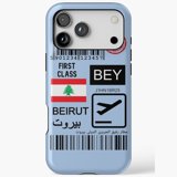 Beirut Airport Travel Luggage Tag Art Phone Case Compatible iPhone 17 ...