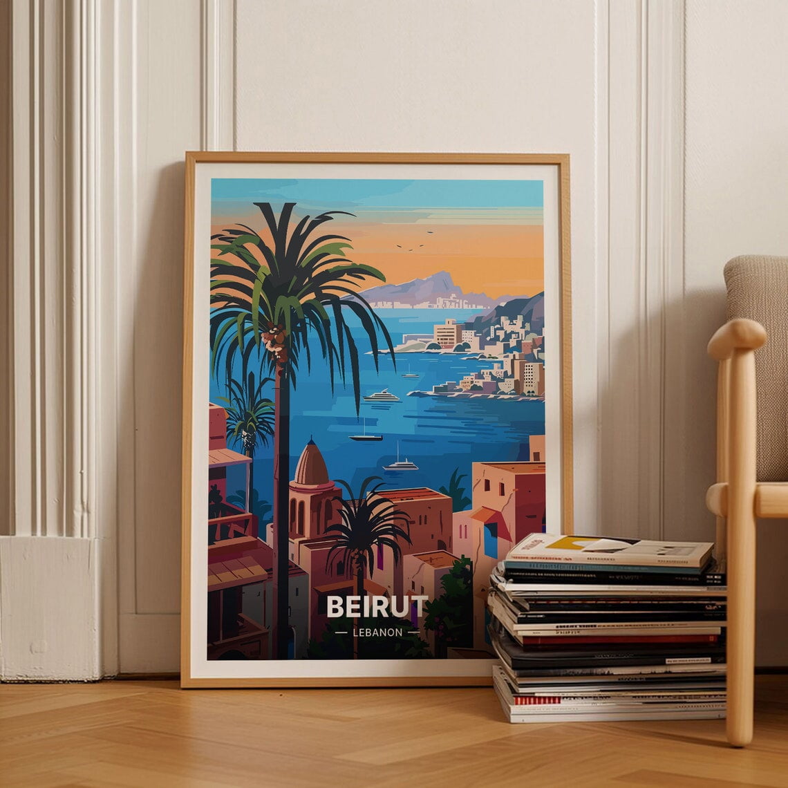 Beirut Travel Poster, Lebanon Cityscape Art, Travel Inspired Home Decor ...