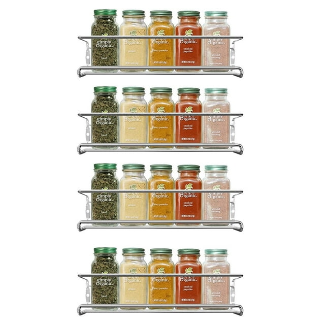 Untyo Spice Rack Organizer for Cabinets,4 Tier Single Hanging Racks ...