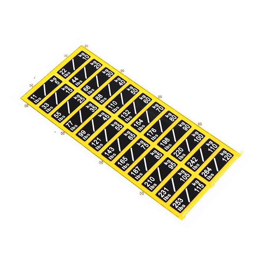 Beisidaer 1 Sheet Gym Weight Sticker Labels Power Equipment Label ...