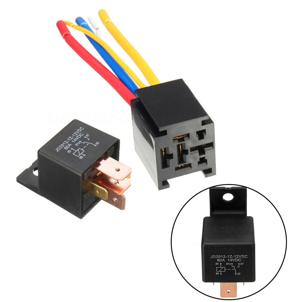 Beisidaer 2 Sets Jd2912 Dc24V 80A Automotive Relay Foot Width 9.3 With ...