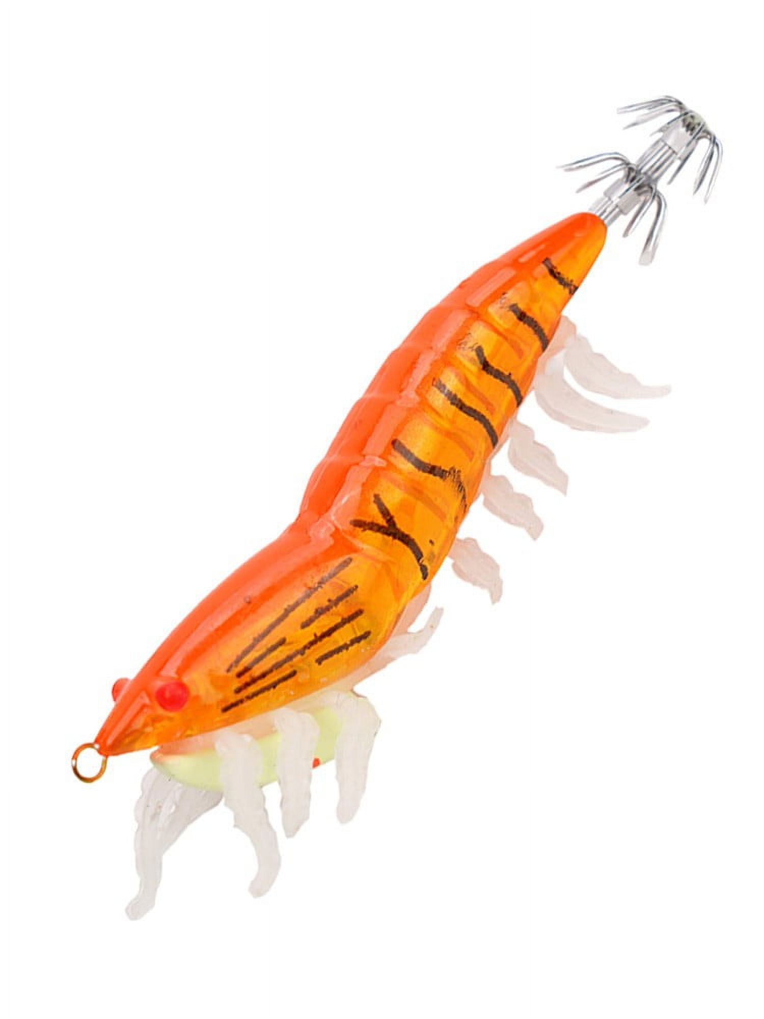 Beisidaer 3.0# Squid Bait Squid Hook Wood Shrimp Squid Hook Soft Leg ...