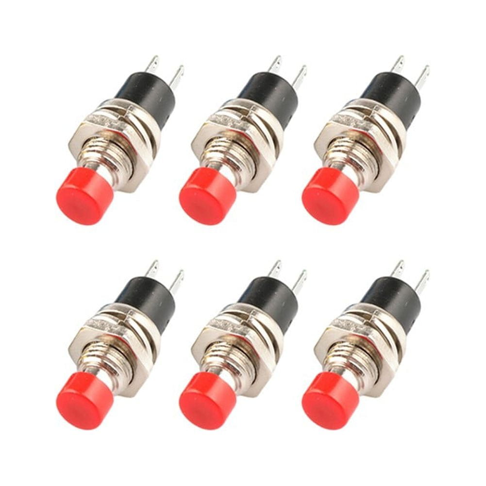 Beisidaer 6Pcs PBS-110 7mm Round Button Momentary Self-resetting Push ...
