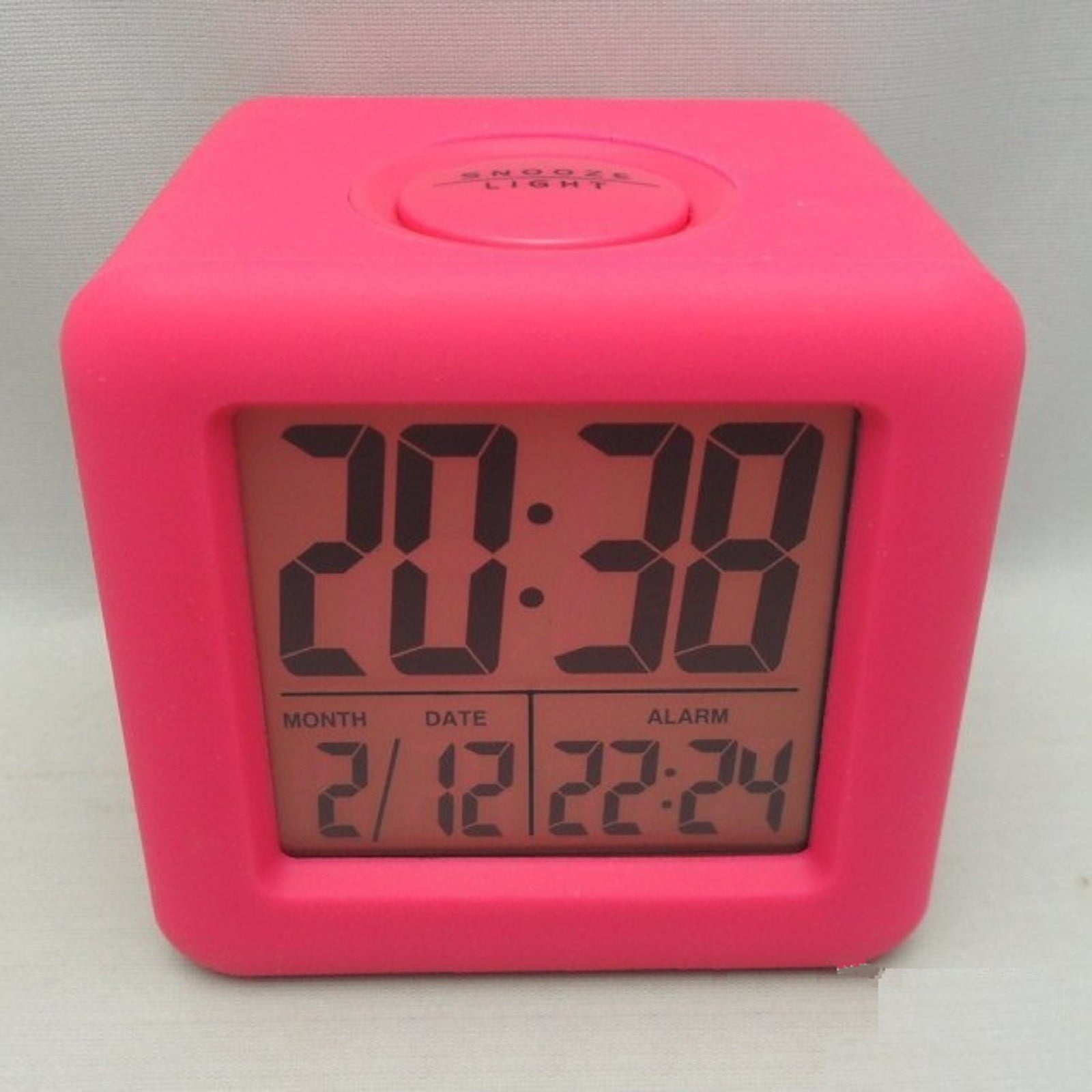 Beisidaer Compact Square Digital Alarm Clock With Silicone Protection ...
