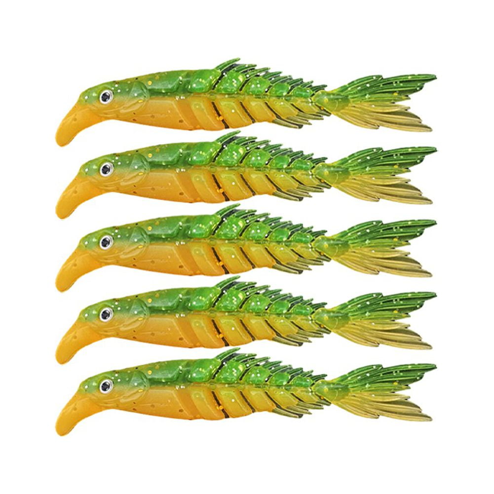 Beisidaer Perch Pike Fishing Bait Soft Double Color Multi Join Bone ...