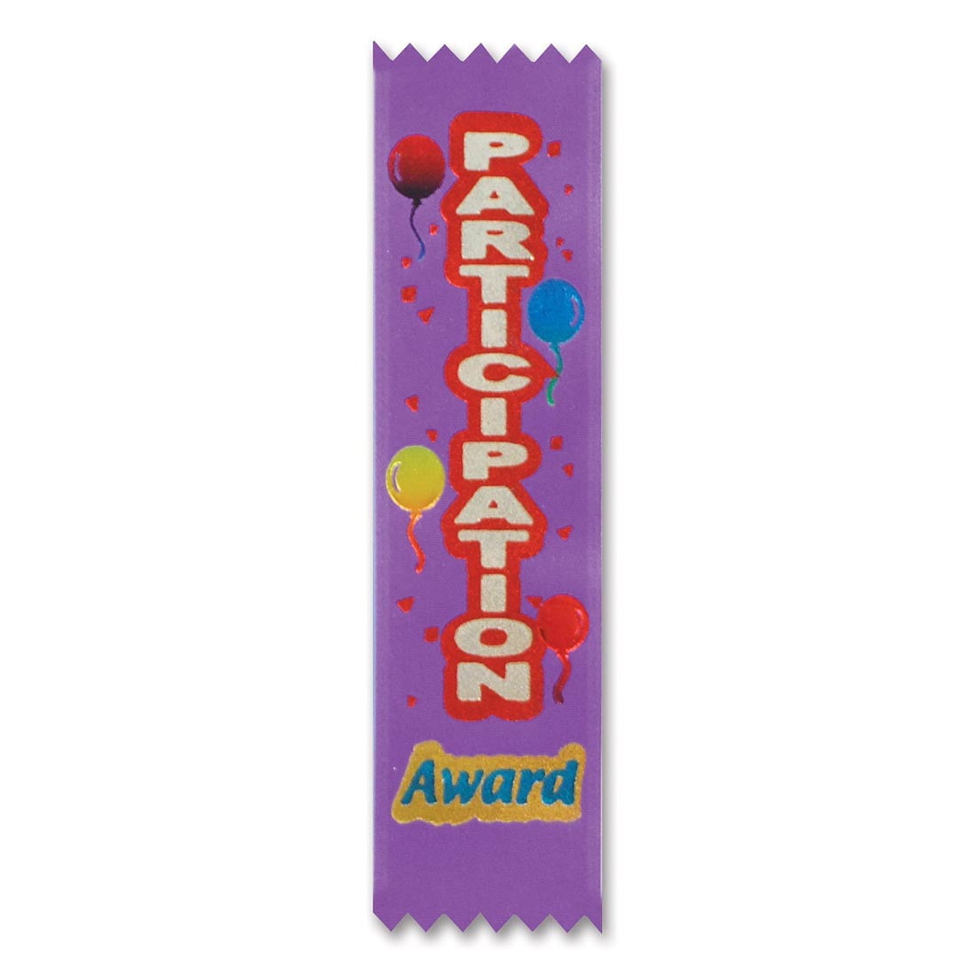 Beistle 1 1/2" x 6 1/4" Participation Award Value Pack Ribbon Purple 30 ...