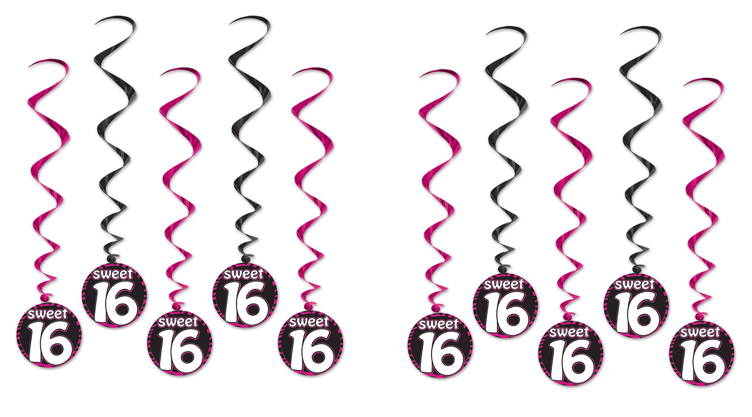 Beistle , 10 Piece Sweet 16 Whirls, 43" - Walmart.com