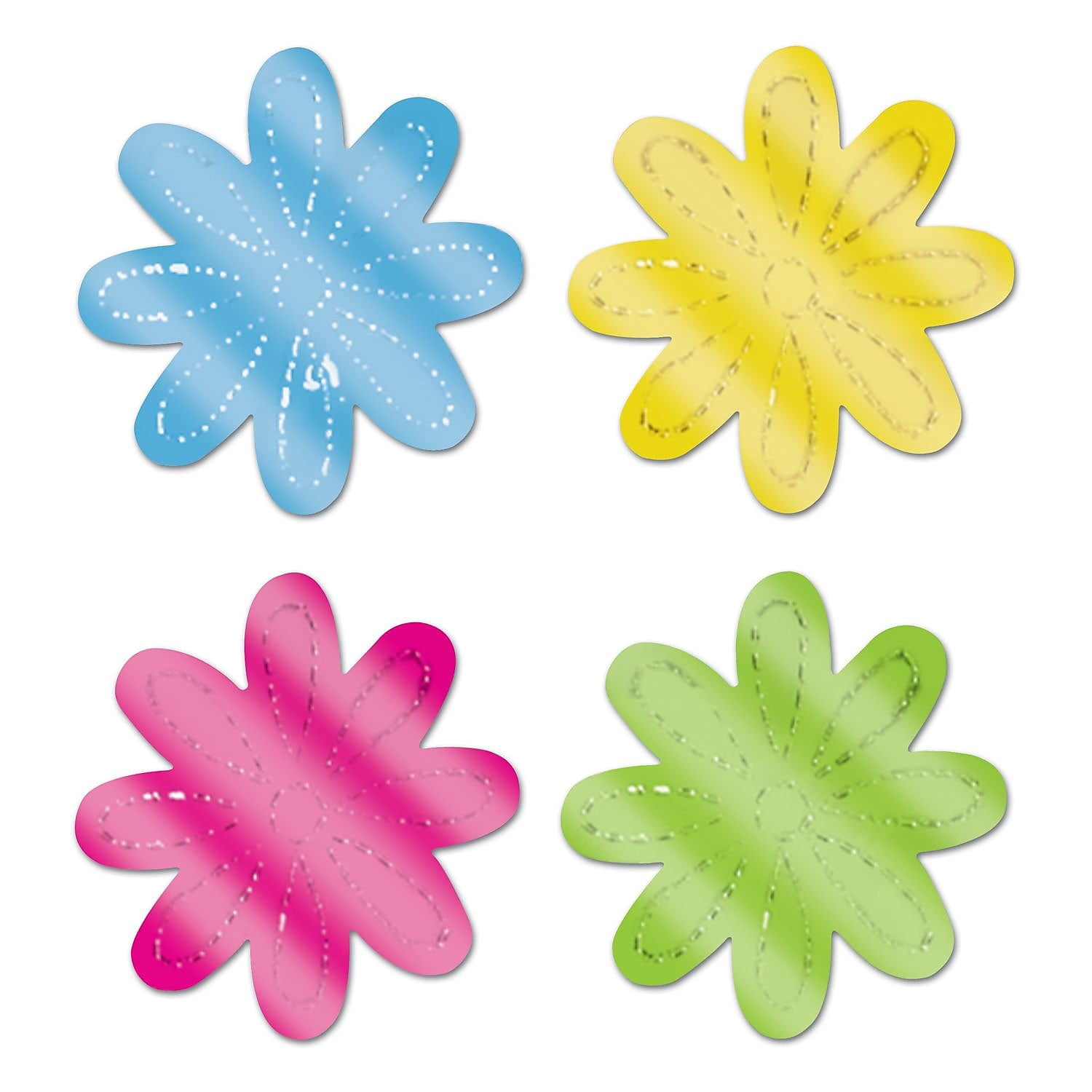 Beistle 12" Foil Metallic Flower Silhouettes 12/Pack 57099 - Walmart.com