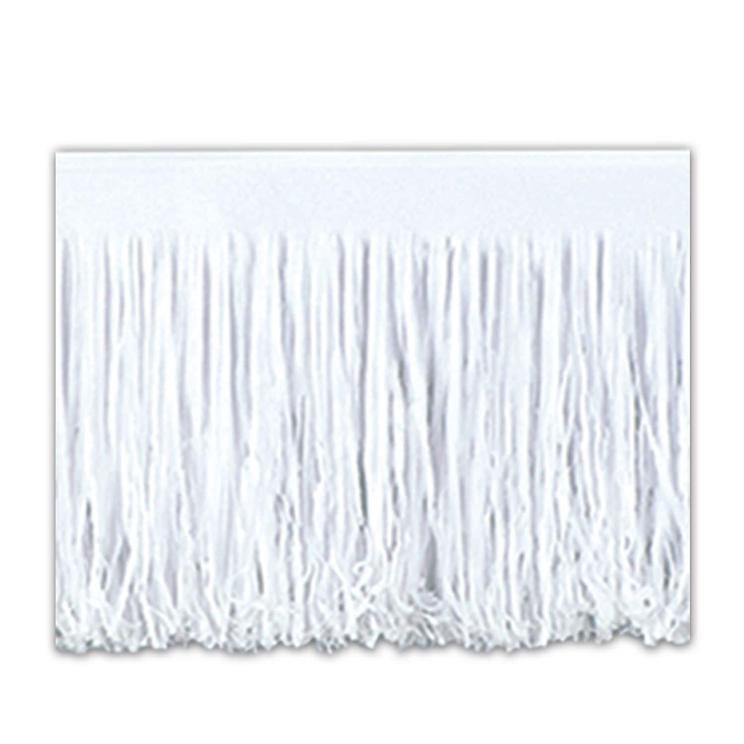 Beistle 15" x 10' 6-Ply Tissue Fringe Drape White 2/Pack 55285-W ...