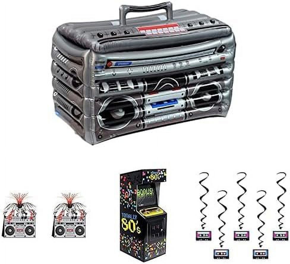 Beistle 1980's Themed Party Decoration Kit - Inflatable Boom Box Drink ...
