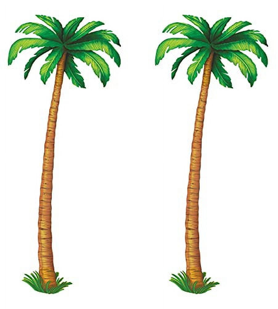 Beistle 2 Piece Durable Jointed Cardstock Paper Palm Trees Luau ...