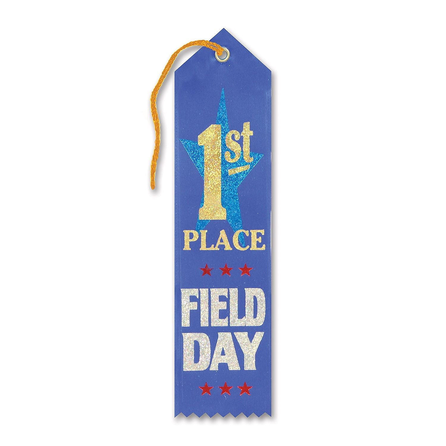 Beistle 2" x 8" 1st Place Field Day Award Ribbon Blue 9/Pack AR151 ...
