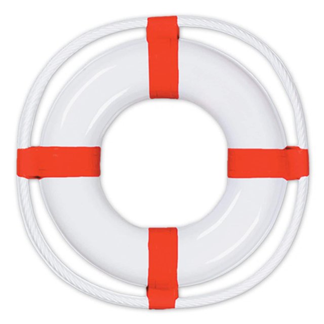 Beistle 23" Plastic Life Preserver White/Red 3/Pack (55502) - Walmart.com