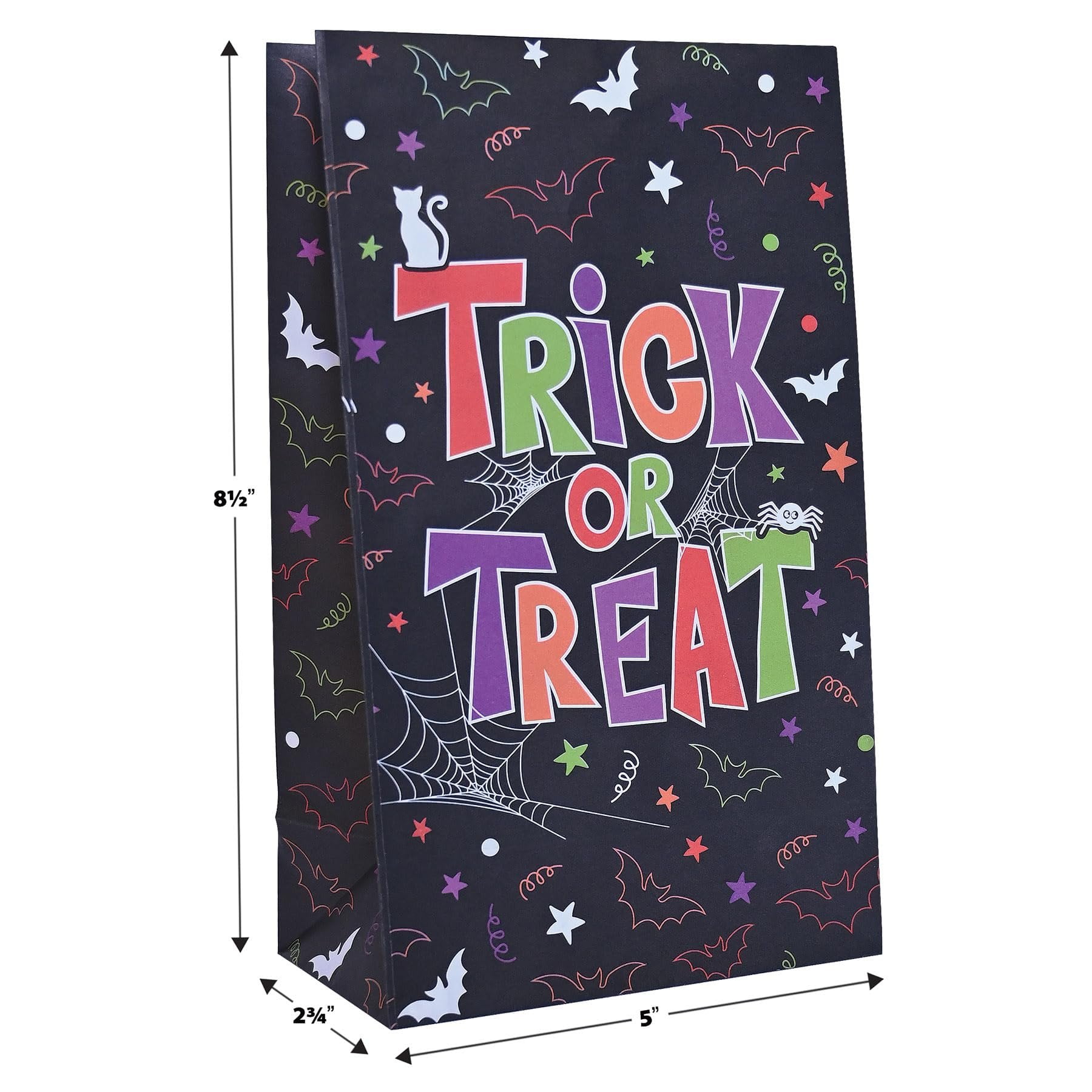 Beistle 24 Pack Paper Bags with Stickers, Spooky Trick Design, Perfect ...