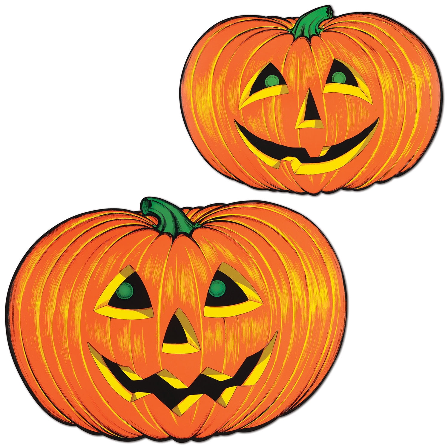 Beistle 25" Jack-O Lantern Faces Cutouts 4/Pack 01224 - Walmart.com