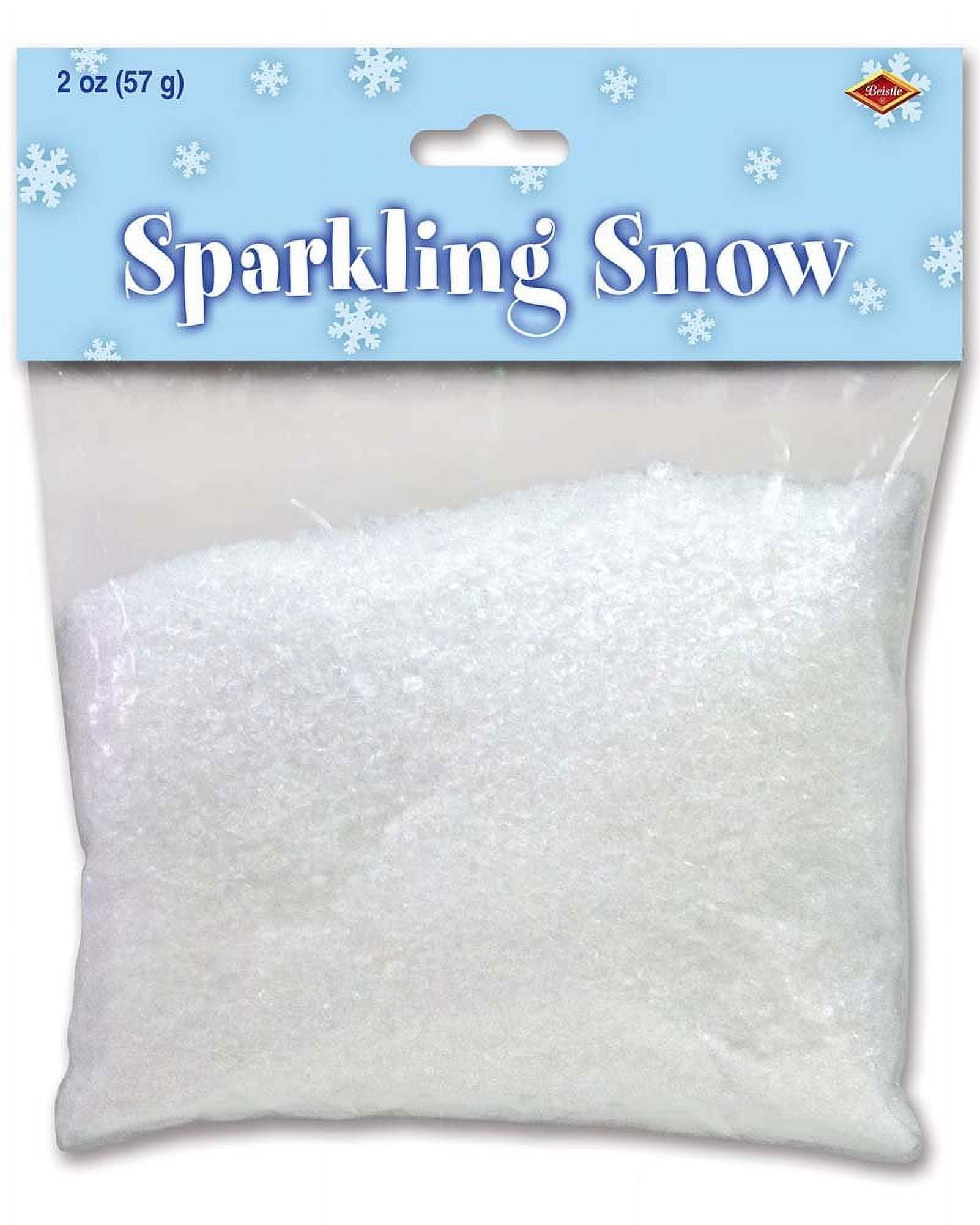 Beistle 2oz Sparkling Fake Snow Flakes White Glitter Christmas Holiday ...