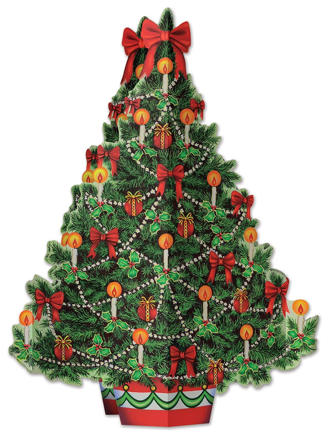 Beistle 3 Dimensional Christmas Tree Tabletop Centerpiece for Winter ...