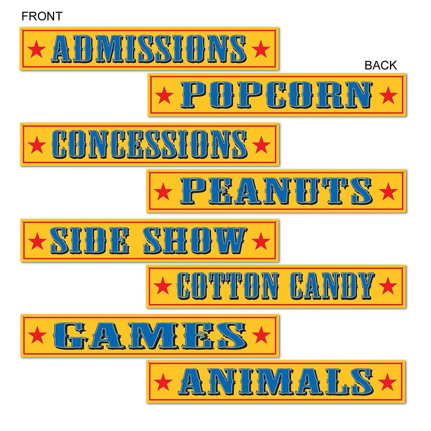 Beistle 4" x 24" Circus Sign Cutouts; 12/Pack 54304 - Walmart.com
