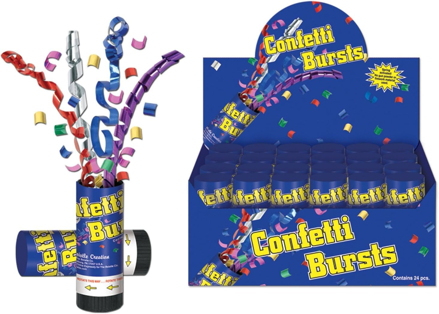 Beistle 50900-MC Confetti Bursts 24 Pack, Multicolor - Walmart.com