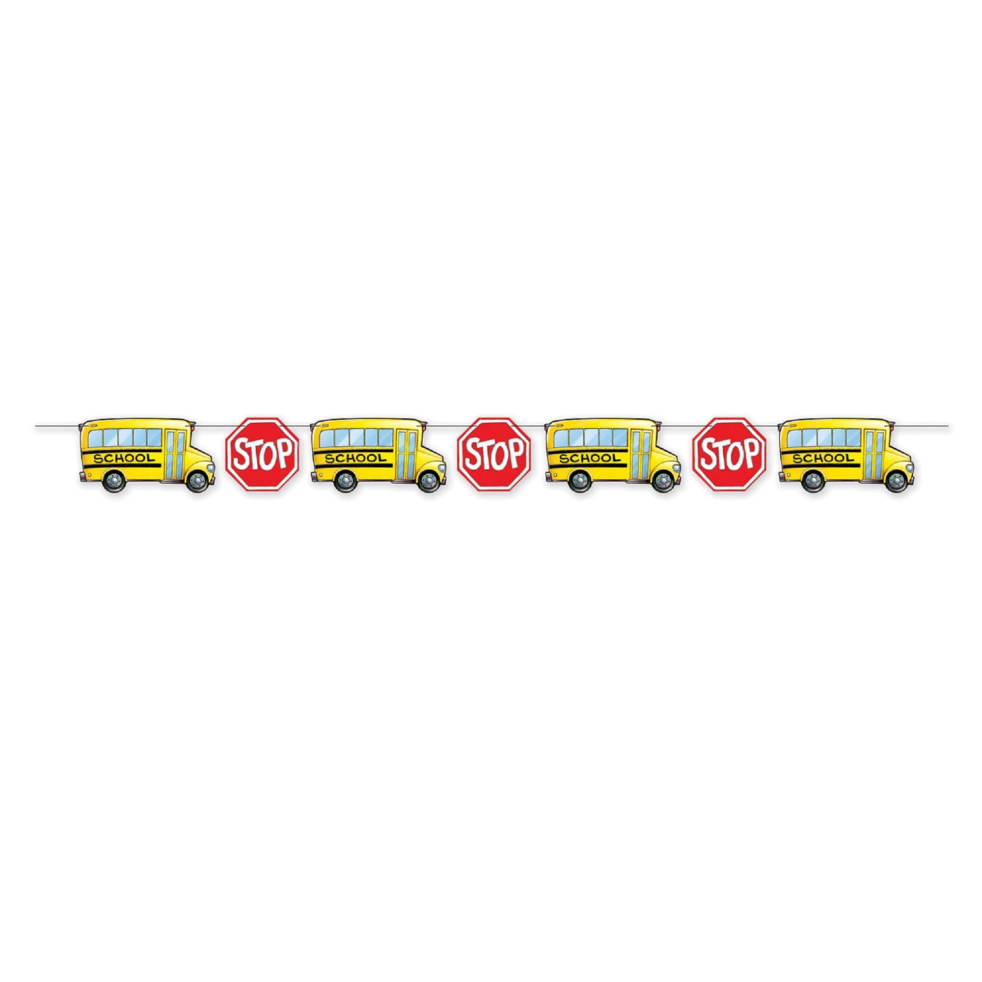 Beistle 53435 6 x 8 in. School Bus Streamer - Pack of 12 - Walmart.com