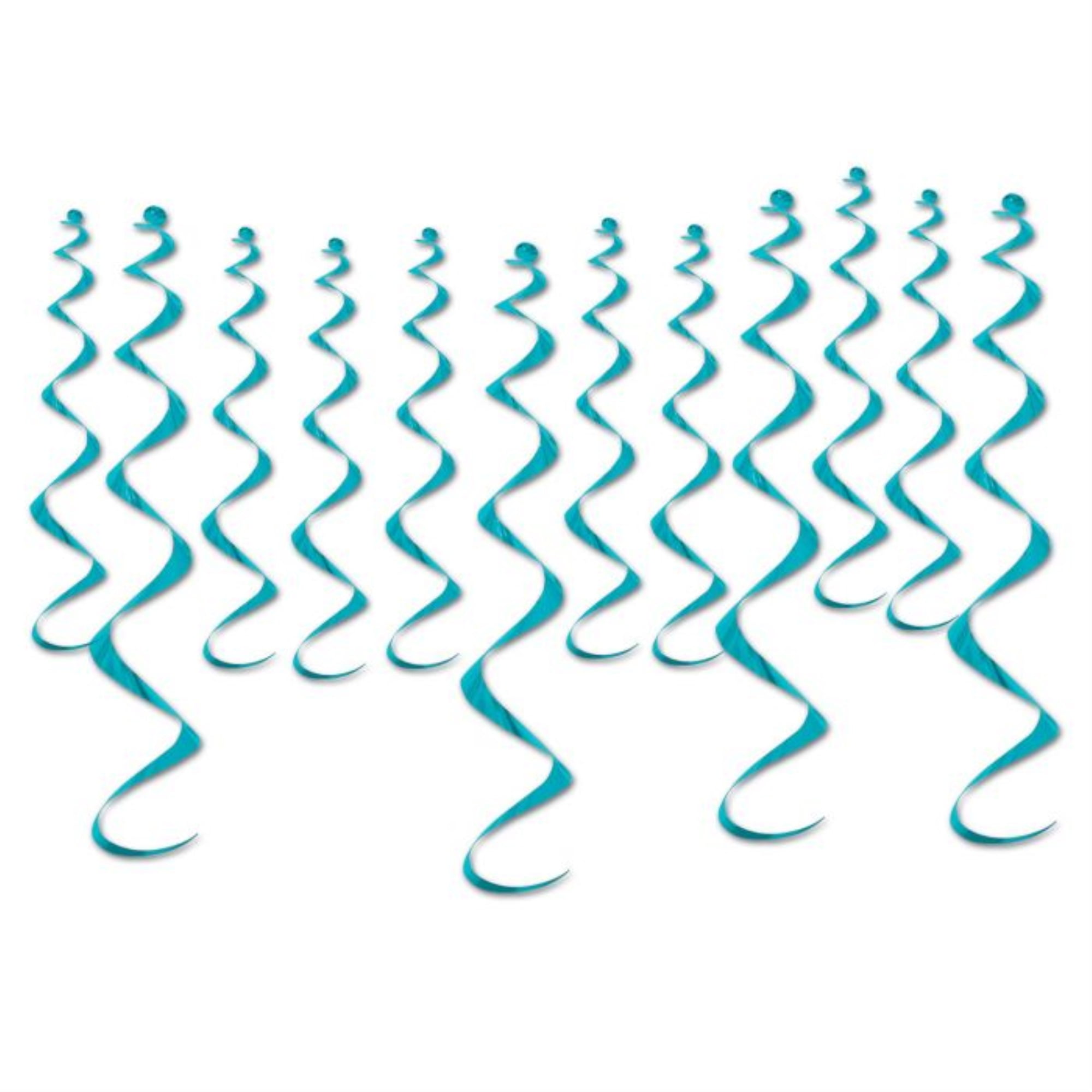 Beistle 53505-T Metallic Whirls with Foil 2 Sides, Turquoise - Walmart.com