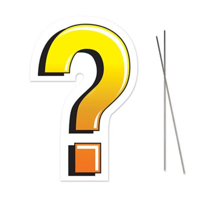 Beistle 53857-QUES Plastic Question Mark Yard Sign - Pack of 3 ...