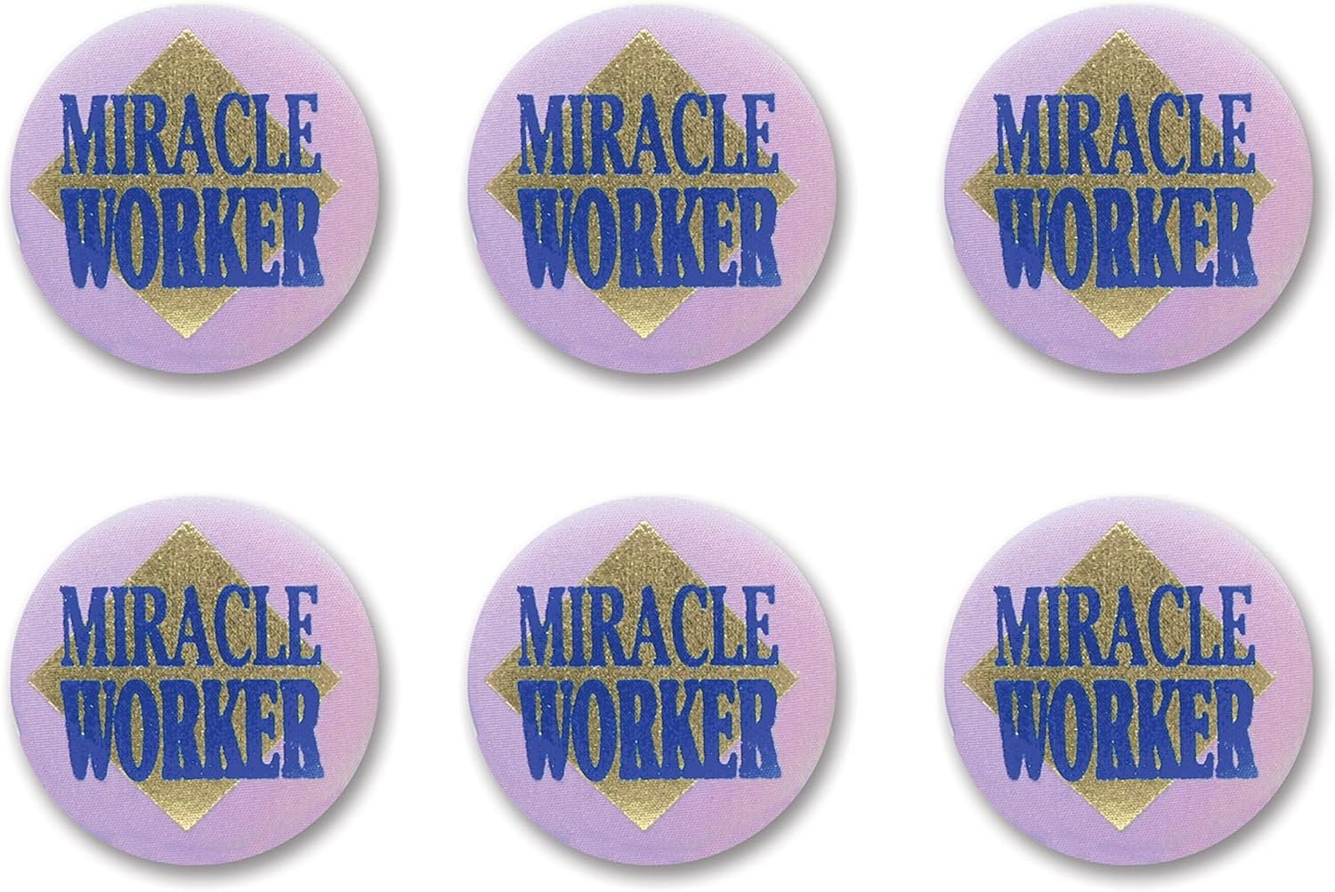 Beistle 6-Piece Miracle Worker Satin Buttons, 2-Inch - Walmart.com