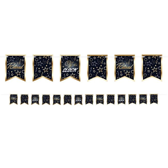 Beistle 56535 6 in. x 8 ft. Happy Retirement Streamer - Pack of 12 ...