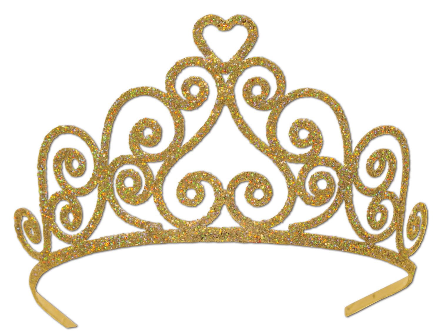 Beistle 60641-GD Gold Glittered Metal Tiara - Walmart.com