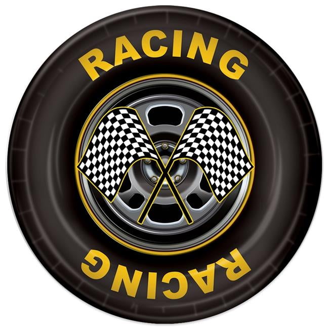 Beistle 9 in. Racing Tire Plates - Pack of 12 - Walmart.com