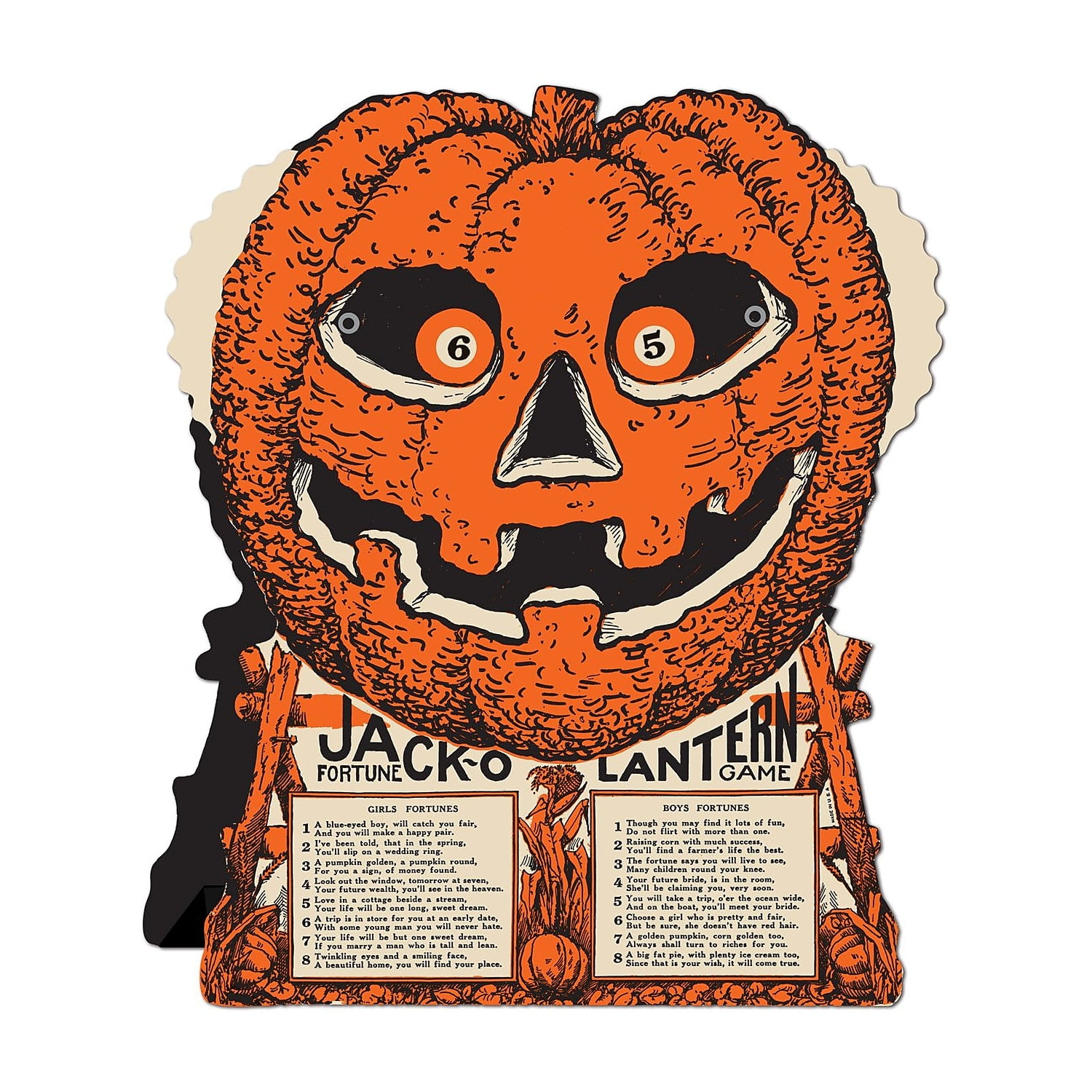 Beistle 9" x 7 1/2" Jack-O Lantern Fortune Wheel Game; 2/Pack 01551 ...